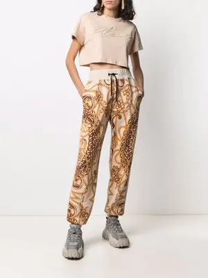 Philipp Plein Baroque-jacquard Fleece Sweatpants