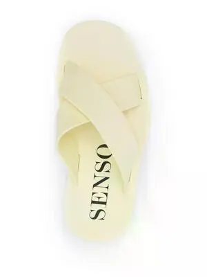 Senso Franky Crossover-strap Slides - Yellow