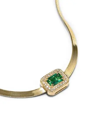Jacquie Aiche 14kt Yellow Herringbone Necklace
