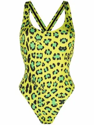 Philipp Plein Animal Print One-piece Swimsuit - Green