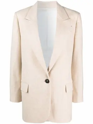 Brunello Cucinelli Peak-lapel Single-breasted Blazer - Neutrals