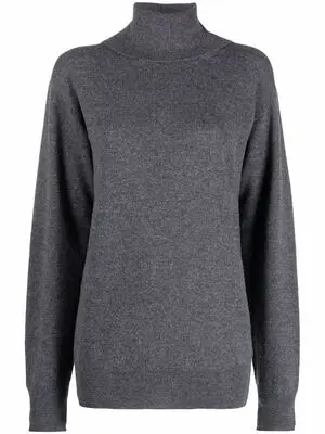 JIL SANDER Roll-neck Cashmere Jumper - Grey