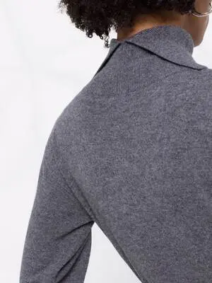 JIL SANDER Roll-neck Cashmere Jumper - Grey