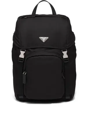 Prada Re-nylon And Saffiano Leather Backpack - Black
