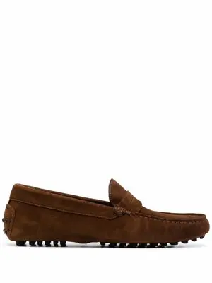 SCAROSSO Michael Suede Loafers - Brown