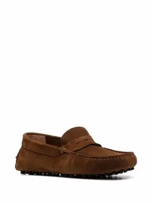 SCAROSSO Michael Suede Loafers - Brown