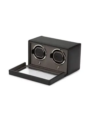 Wolf Cub Double Watch Winder Box - Black
