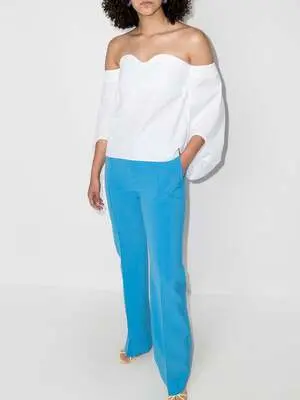 Rosie Assoulin Off-shoulder Puff-sleeves Blouse