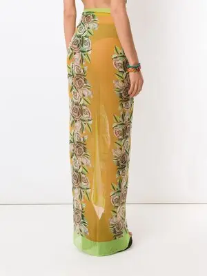 AMIR SLAMA Printed Beach Skirt - Orange