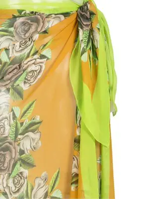 AMIR SLAMA Printed Beach Skirt - Orange