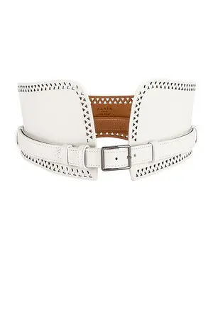 Alaïa Vienne Leather Belt - Blanc Optique