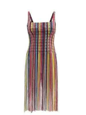 KENNETH IZE Kenneth Ize - Fringed Stripe Aso-oke Top - Womens - Multi - Multi
