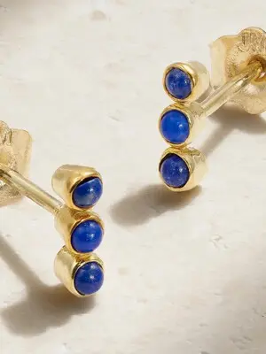 JENNIFER MEYER 18-karat Lapis Lazuli Stud Earrings