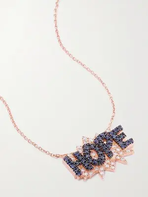DIANE KORDAS Hope 18-karat Sapphire And Diamond Necklace - Gold