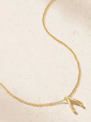 JENNIFER MEYER Mini Wishbone 18-karat Necklace - Gold