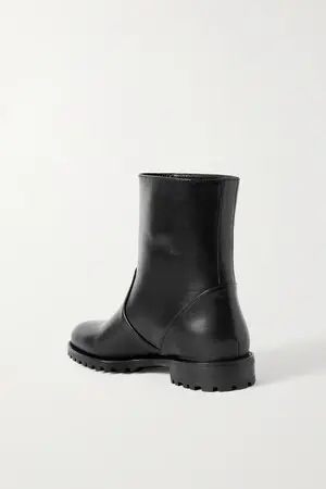 Manolo Blahnik Motosa Leather Ankle Boots