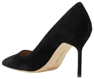 Manolo Blahnik Bb 90 Suede Pumps - Black