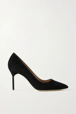 Manolo Blahnik Bb 90 Suede Pumps - Black
