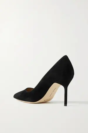 Manolo Blahnik Bb 90 Suede Pumps - Black
