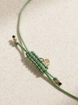 SYDNEY EVAN Pure Heart 14-karat Cord Bracelet - Gold