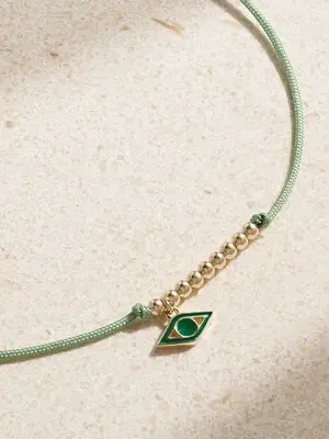 SYDNEY EVAN Pure Heart 14-karat Cord Bracelet - Gold