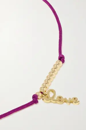 SYDNEY EVAN Evil Eye 14-karat Bracelet - Purple