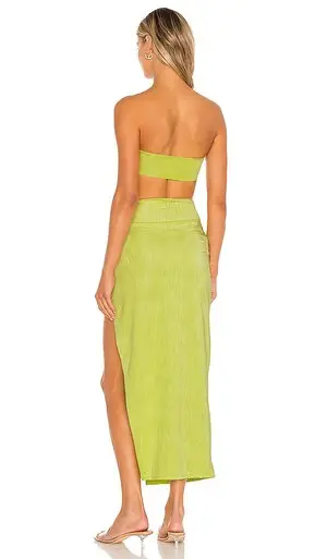 Superdown Karolyna Maxi Skirt Set In Green - Citron