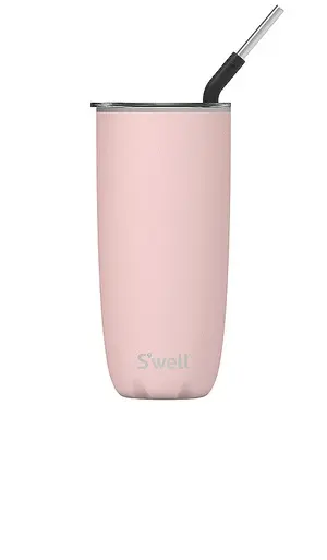S'WELL Tumbler With Straw 24oz In Pink - Stone Pink Topaz