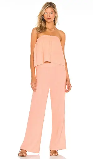 Bobi Beach Gauze Strapless Top In Pink In Papayas - 60% Off | Editorialist