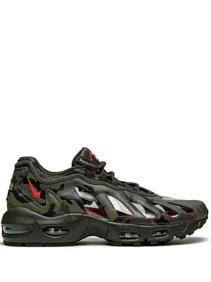 Nike X Supreme Air Max 96 Camo Sneakers - Green
