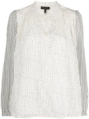 Rag & Bone Carly Tie-neck Blouse
