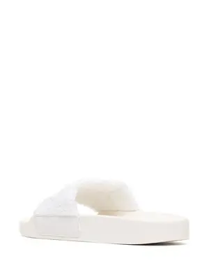 Senso Elly Logo-embroidered Slides - White