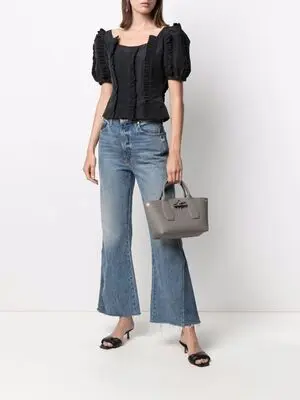 Longchamp Small Roseau Leather Tote Bag