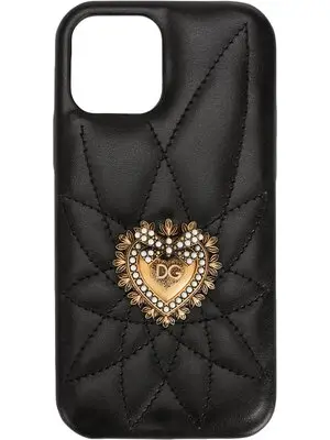 Dolce & Gabbana Quilted Iphone 12/12 Pro Case - Black