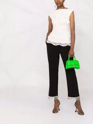 Philipp Plein Scalloped Lace Blouse - Neutrals