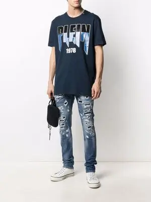 Philipp Plein Straight-leg Distressed Jeans