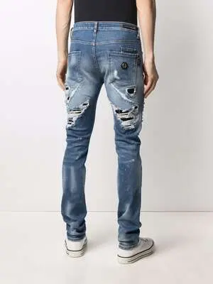 Philipp Plein Straight-leg Distressed Jeans