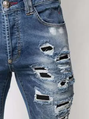 Philipp Plein Straight-leg Distressed Jeans