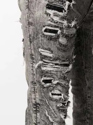 Philipp Plein Ripped-detail Jeans - Grey