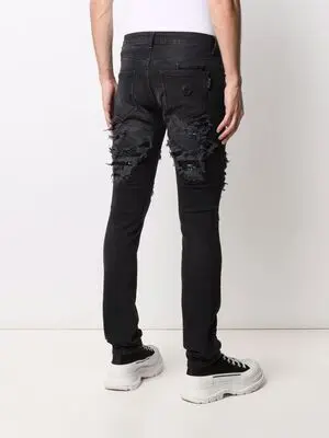 Philipp Plein Ripped-detail Jeans
