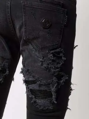 Philipp Plein Ripped-detail Jeans