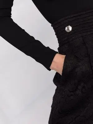 Philipp Plein Straight-leg Lace Trousers - Black