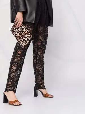 Philipp Plein Straight-leg Lace Trousers - Black