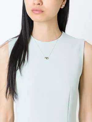 Delfina Delettrez Eyes On Me Diamond And Emerald Necklace - Metallic