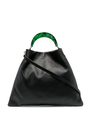 Marni Venice Medium Tote Bag In Leather - Black