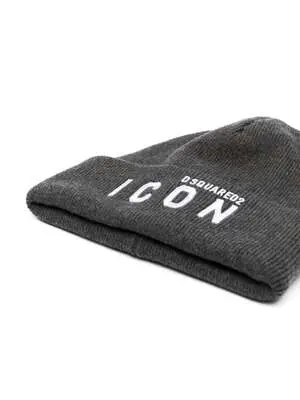 Dsquared2 Embroidered-logo Ribbed-knit Hat