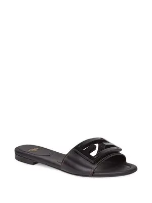 Fendi Baguette Leather Slides