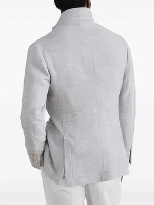Brunello Cucinelli Cashmere Single-breasted Coat - Grey