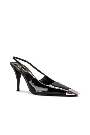 Saint Laurent Blade Slingback Pumps In Black