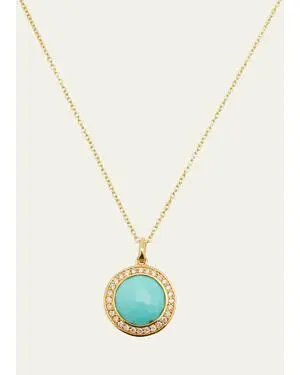 Ippolita Small Pendant Necklace In 18k Gold With Diamonds - Turquoise